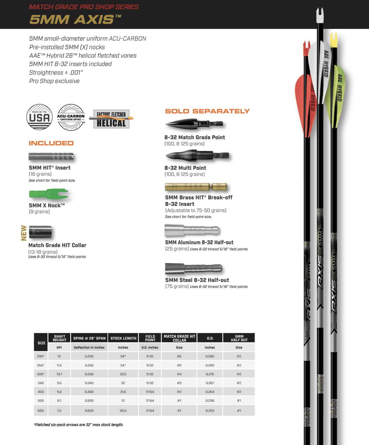 Match Grade Pro Shop Series - Premium Arrow System - Easton Archery