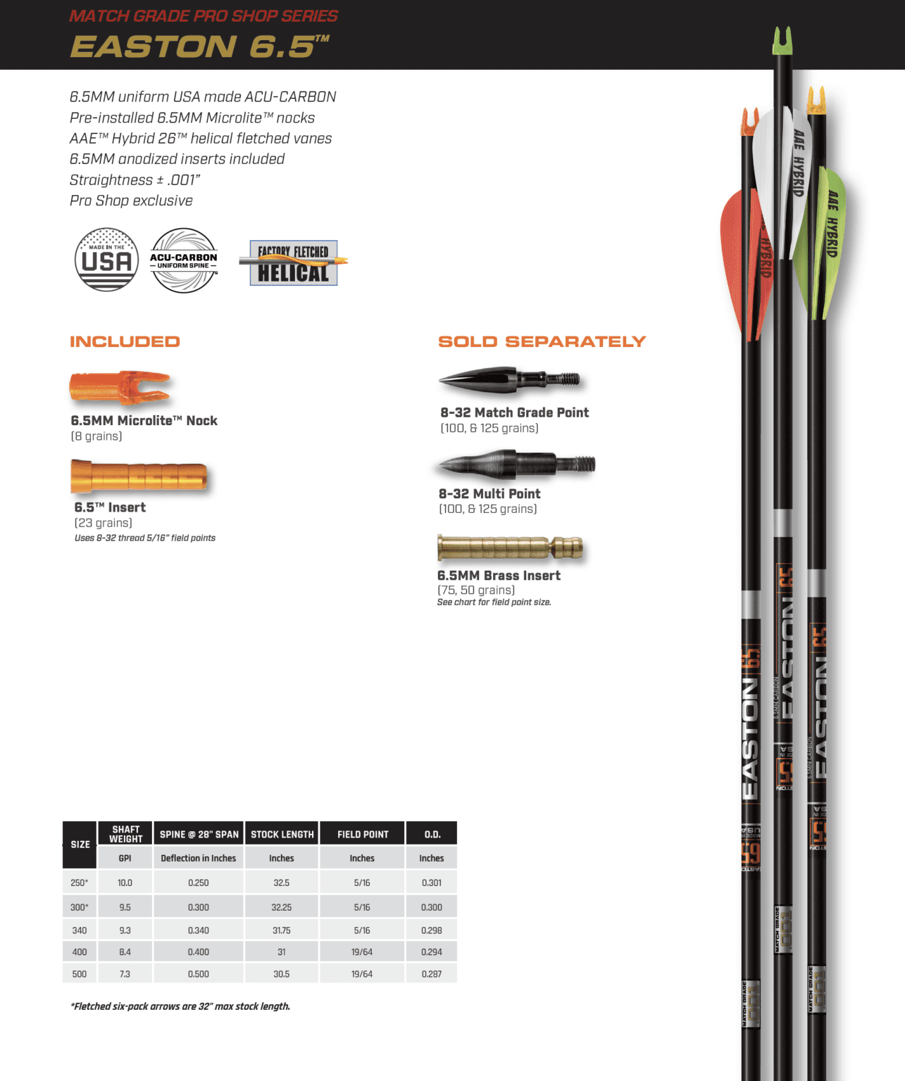 Match Grade Pro Shop Series - Premium Arrow System - Easton Archery