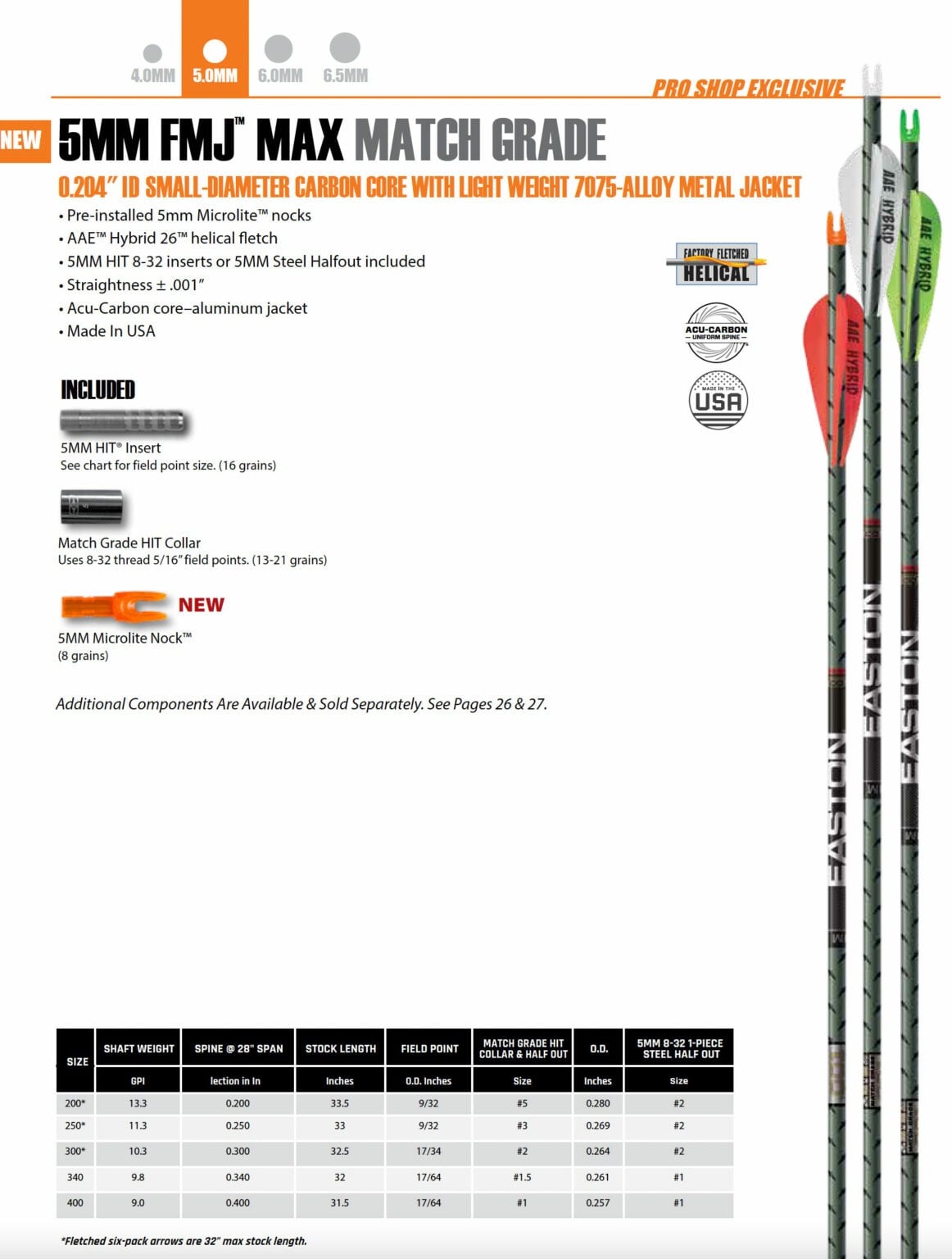 5MM FMJ Max - Match Grade - FMJ Arrows - Easton Archery